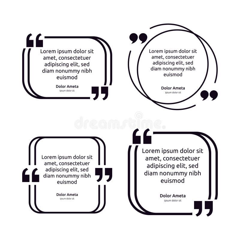 Remark Quote Text Box Poster Template Concept. Blank Empty Frame ...