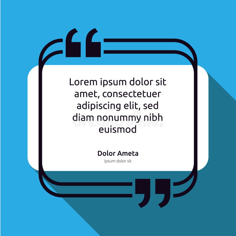 Remark Quote Text Box Poster Template Concept. Blank Empty Frame ...