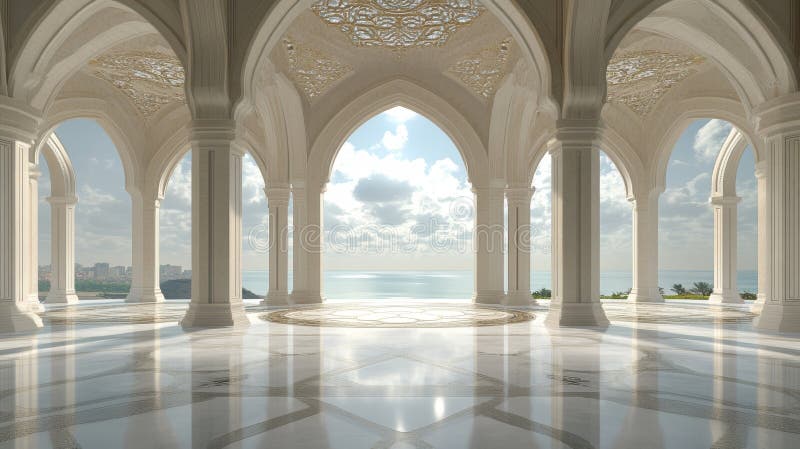 The Remarkable Architectural Design Inside a Beautiful Mosque, Highlighted by Reflections on the ...