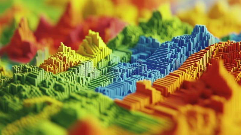 A Remarkable 3D Abstract Creation with Intense Geometric Pixelation ...