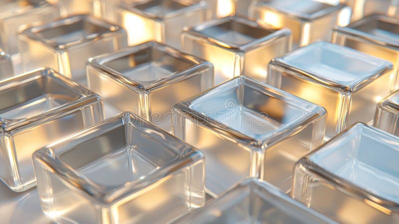 A Remarkable 3D Image of See-through Geometric Cubes with Delicate ...
