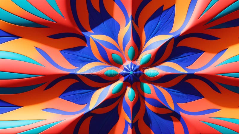 A Remarkable Image of a Colorful Abstract Design with a Blue and Orange ...