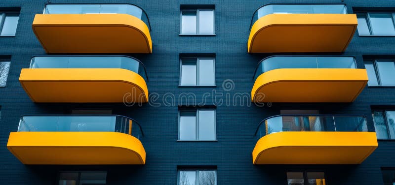 A Remarkable Image of Differing Apartment Facades, One in Cheerful ...