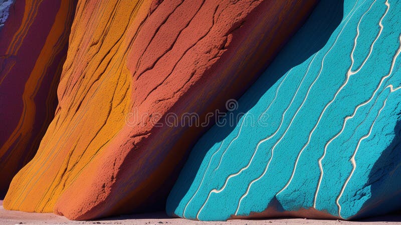 A Remarkable Picture of a Colorful Rock Formation with a Blue Sky in ...