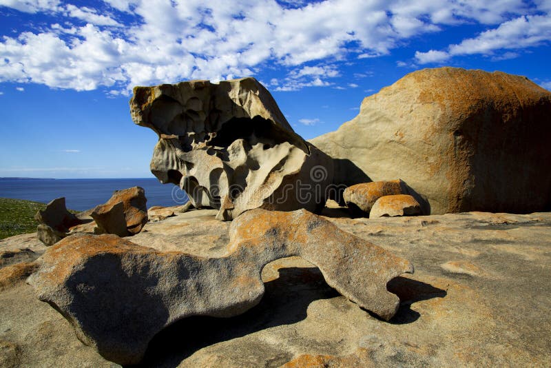 Remarkable Rocks stock image. Image of coast, granite - 264801645