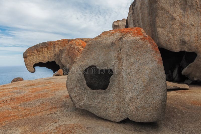 Remarkable Rocks, Kangaroo Island, South Australia. Stock Image - Image ...