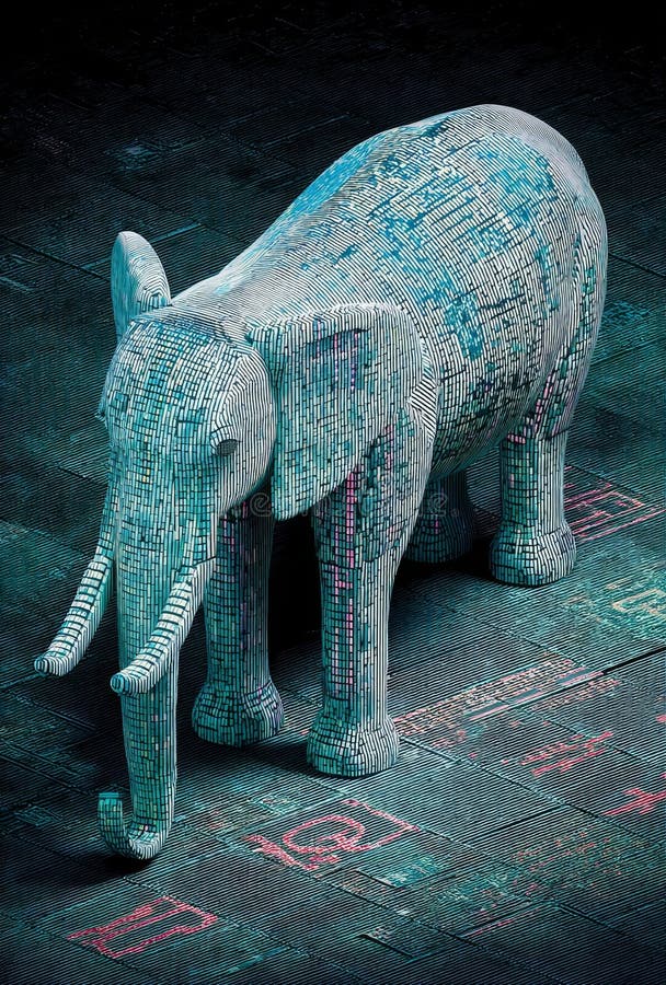 A Remarkable Statue of a Marvelous Elephant is Standing on a Sidewalk ...