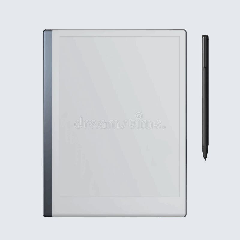 ReMarkable Tablet EInk Device Mockup Realistic with Marker Pen Template ...