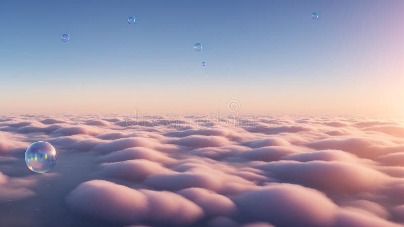 A Remarkable View of a Group of Bubbles Floating in the Sky AI ...