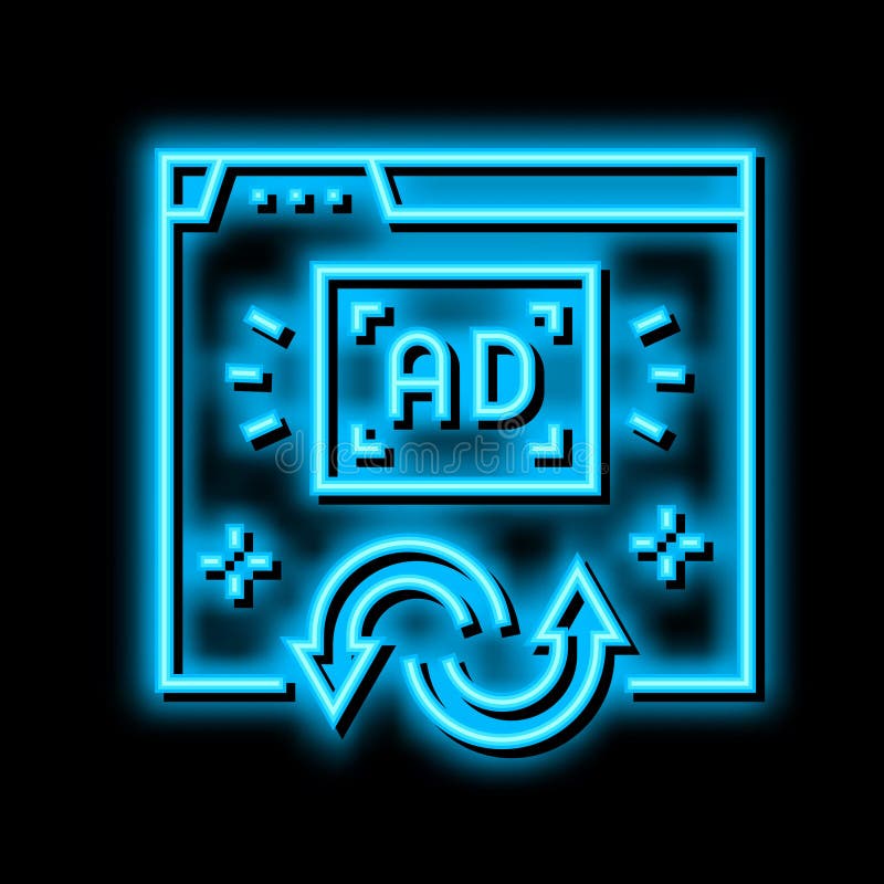 Remarketing Strategy Neon Glow Icon Illustration Stock Vector ...