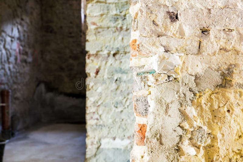 Remediation of brick wall stock photo. Image of apartment - 80206660