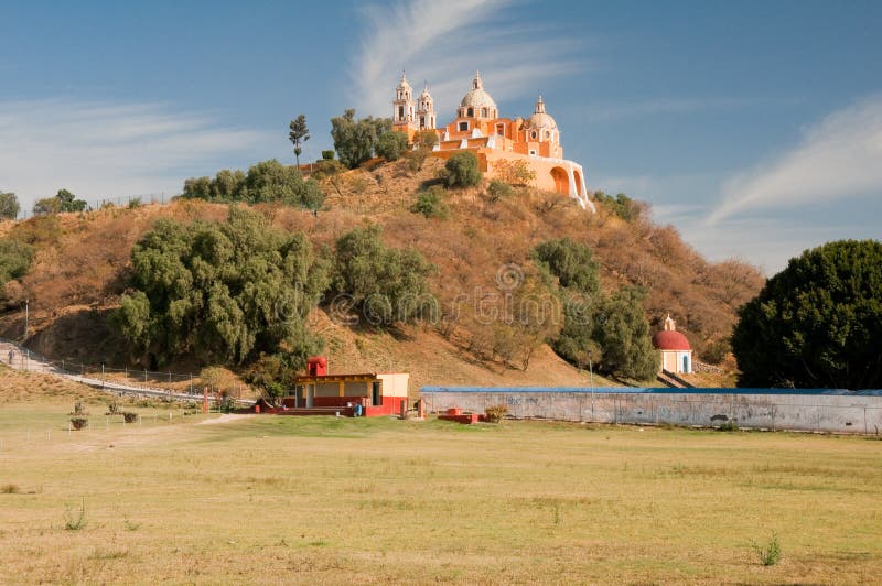 Remedies Shrine, Cholula, Puebla (Mexico) Stock Image - Image of park ...