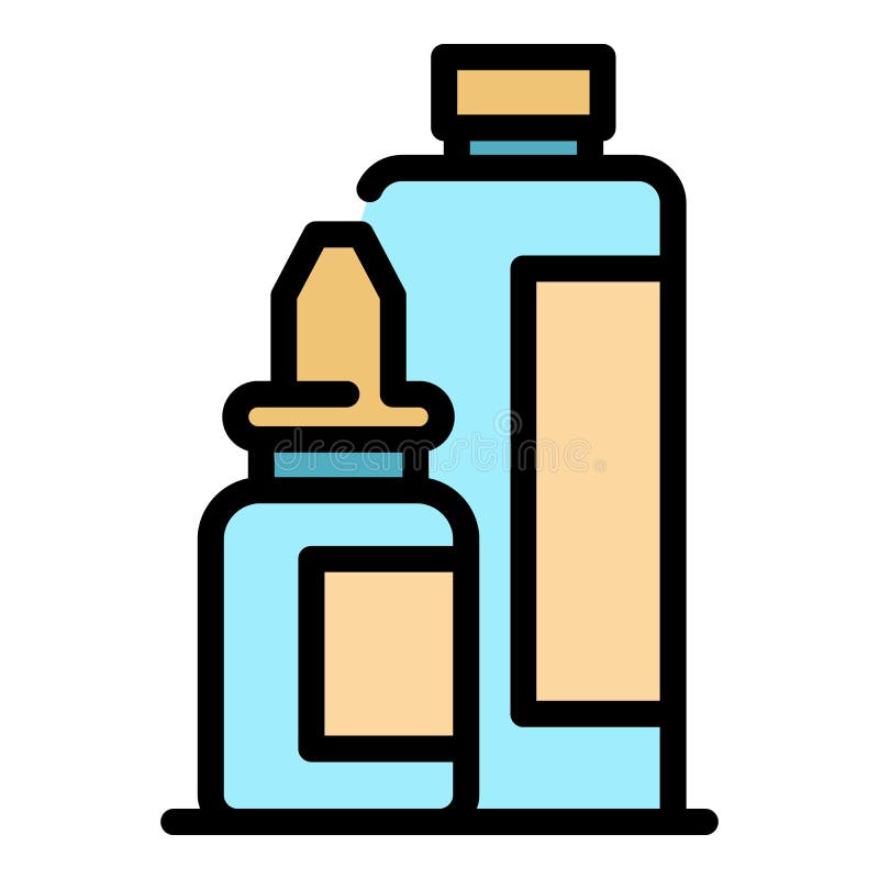 Remedy Bottle Icon Color Outline Vector Stock Vector - Illustration of ...