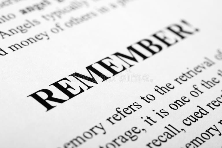 10,081 Remember Word Stock Photos - Free & Royalty-Free Stock Photos ...