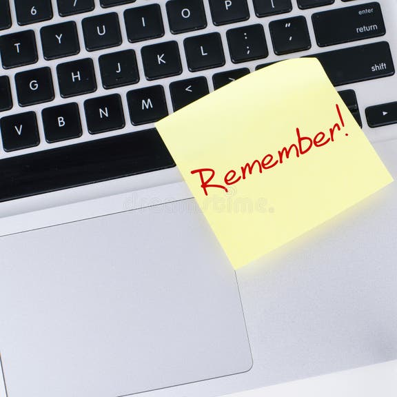 Remember note stock photo. Image of attention, blank - 42745506