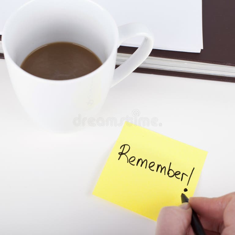 Remember note stock photo. Image of book, communicate - 42745484