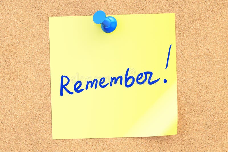 Remember note stock illustration. Illustration of recall - 26630202