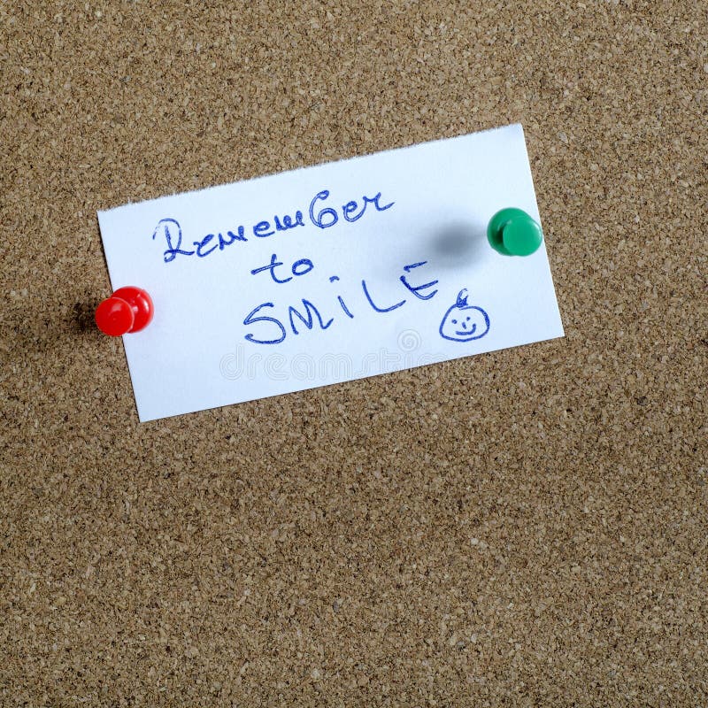 Remember To Smile on Paper Note Stock Image - Image of nota, feelings ...