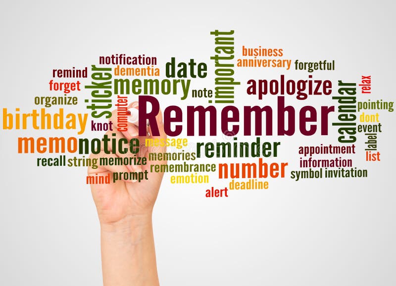 Remember - Word on Yellow Sticky Notes Stock Illustration ...