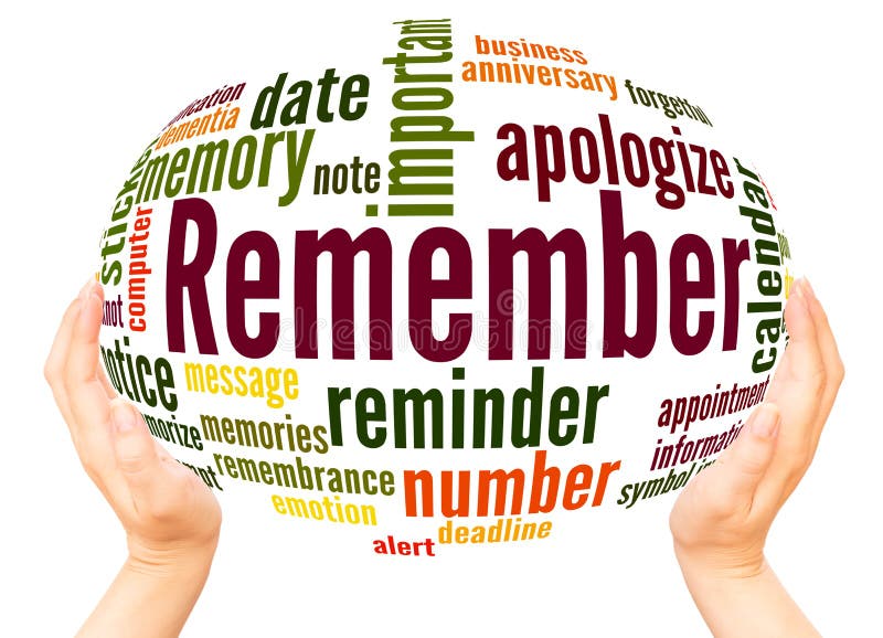 Remember - Word on Yellow Sticky Notes Stock Illustration ...