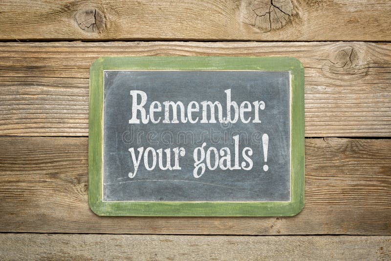 Remember your goals stock image. Image of wood, grained - 46180941