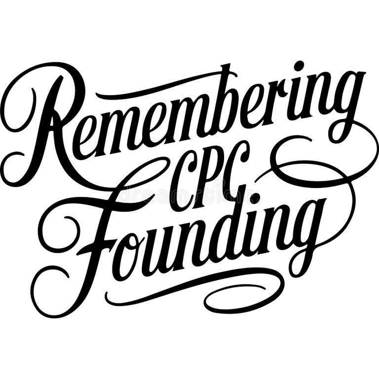 Remembering CPC Founding Anniversary Stock Vector - Illustration of ...