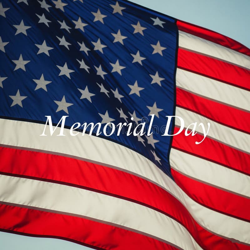 Remembering with the Flag: Memorial Day Message Stock Illustration ...