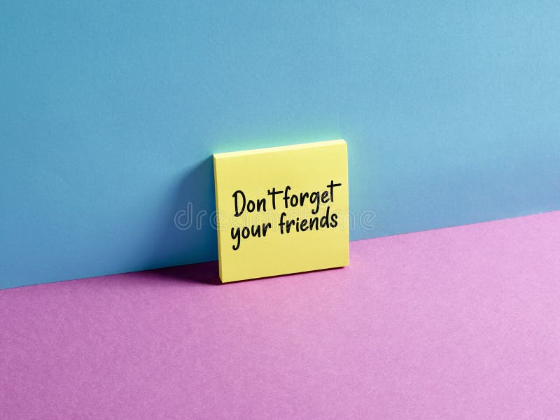 Remembering Friends and Friendship Concept Stock Image - Image of ...