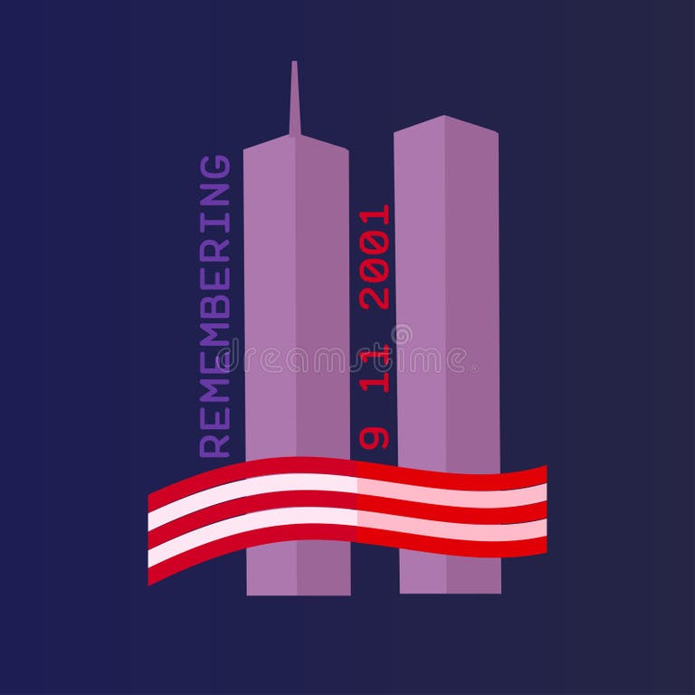 Remembering 9 11 Icon Clipart Logotype Isolated Vector Illustration ...