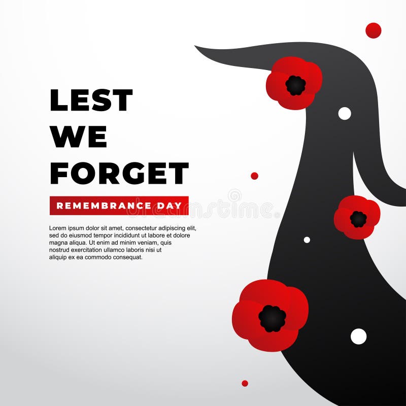 Remembrance Day Design Background for Greeting Moment Stock Vector ...