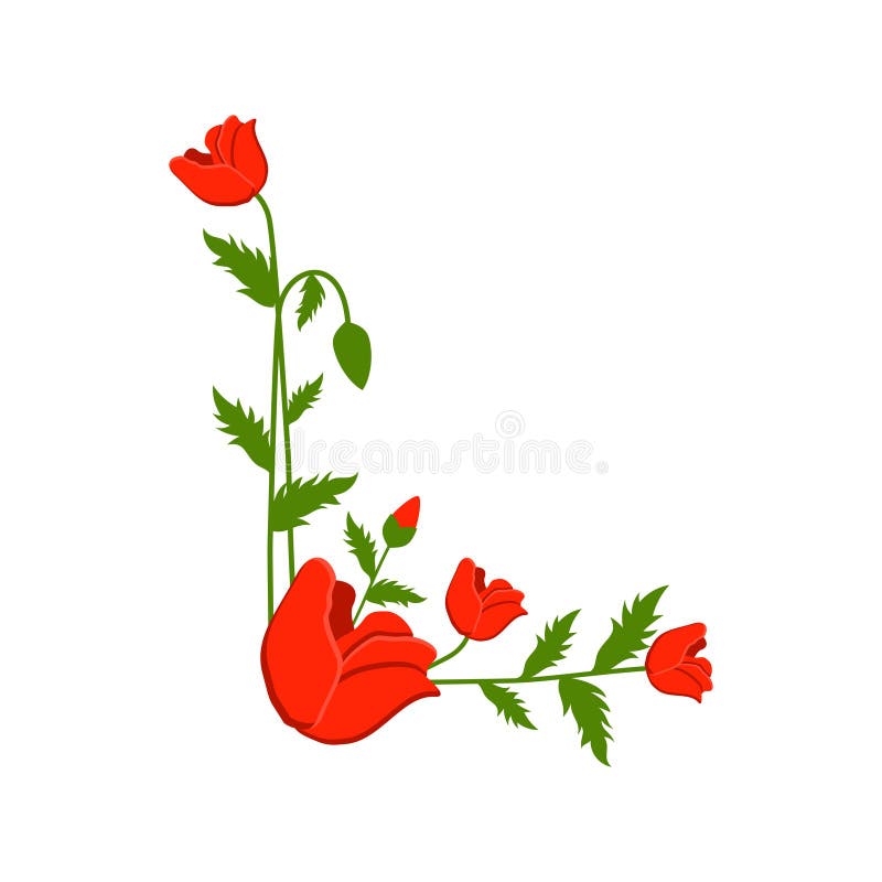 Remembrance Day Flower Element Vector Design Stock Vector ...