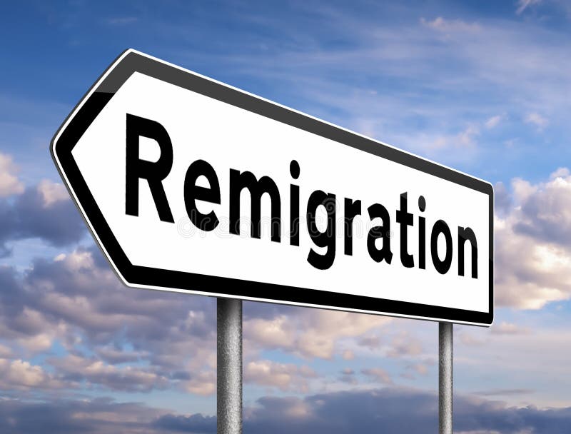 Remigration arrow sign stock image. Image of country - 353950479