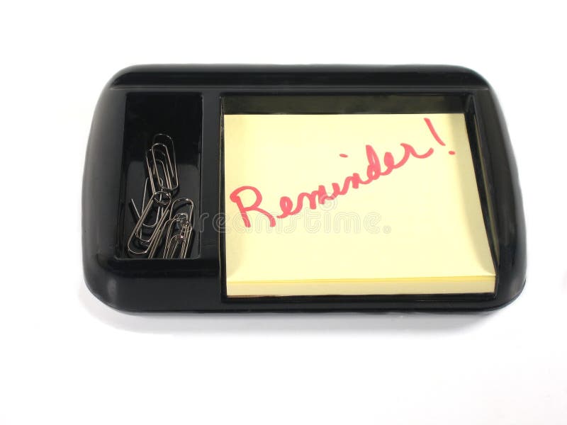 Reminder! stock image. Image of reminder, clips, desk, holder - 141785