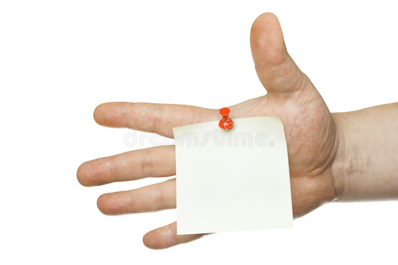 Reminder stock photo. Image of hand, close, information - 7082306