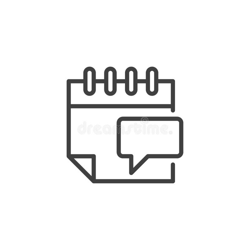 Reminder Calendar Line Icon Stock Illustration - Illustration of ...
