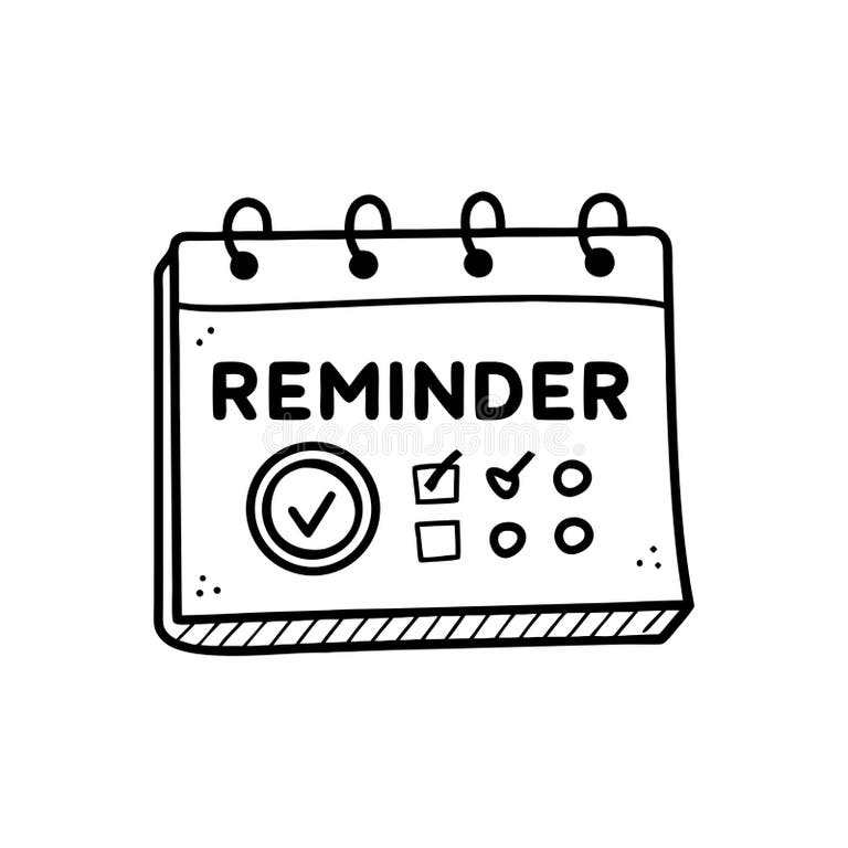 Reminder Calendar Page with Checkboxes for Task Management and ...