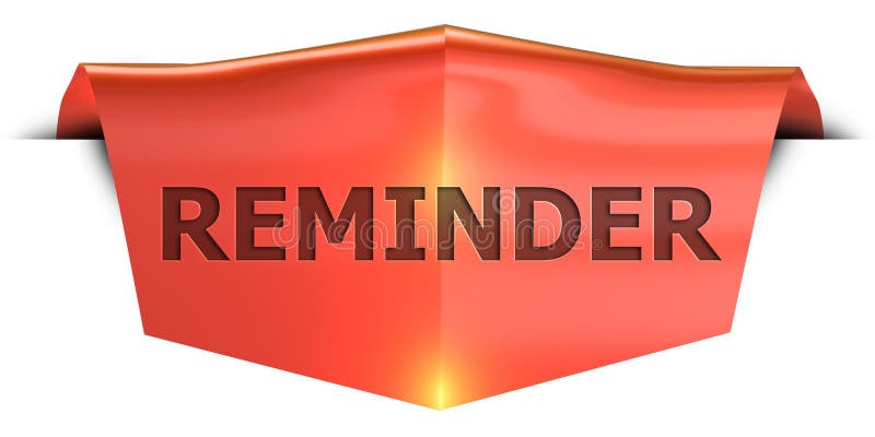 Reminder tag banner stock illustration. Illustration of paper - 112042483