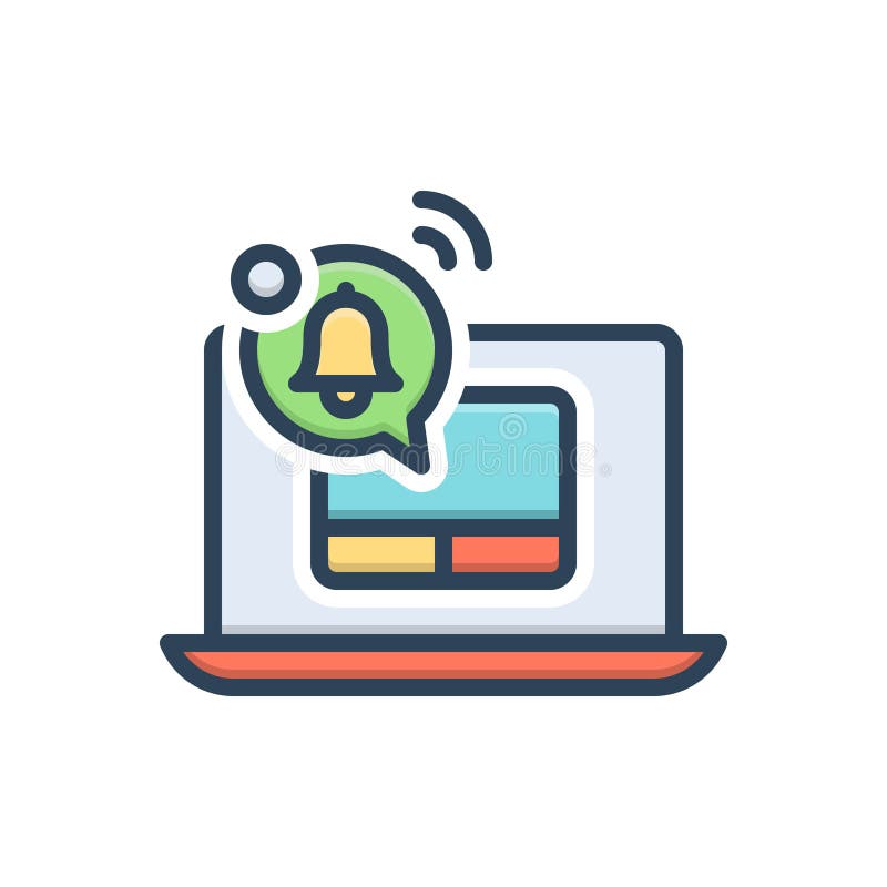 Color Illustration Icon for Reminder, Information and Subscribe Stock ...
