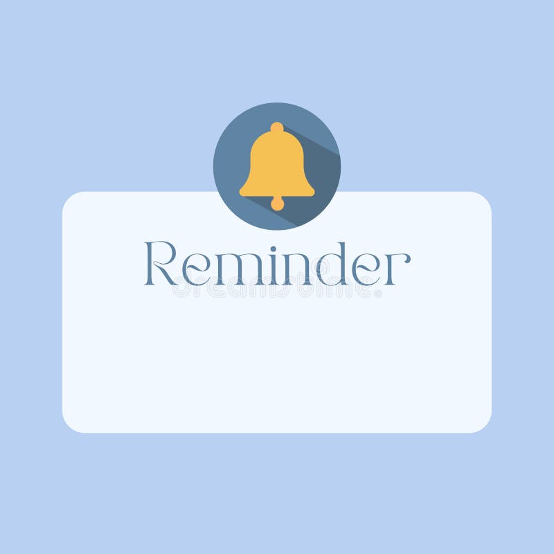 Reminder icon stock illustration. Illustration of screenshot - 256426000