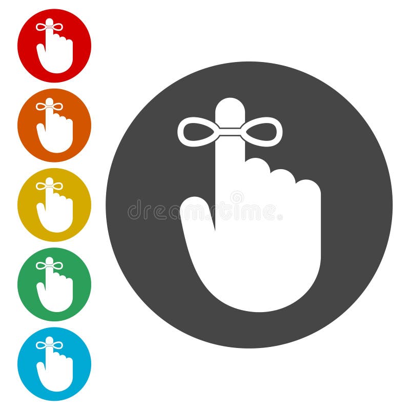 Reminder Finger Icons Stock Illustrations – 166 Reminder Finger Icons ...