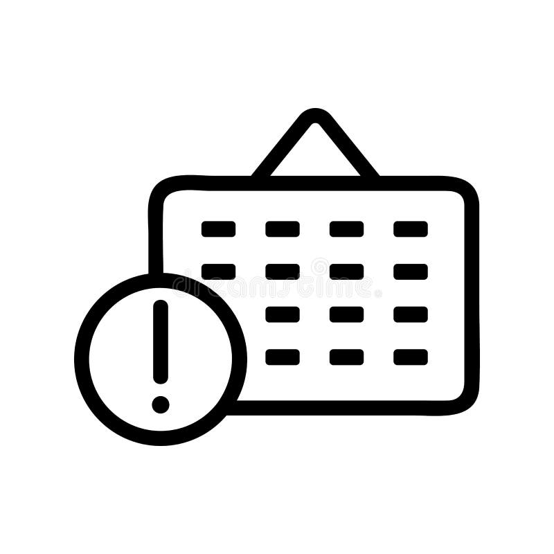 Reminder Icon Vector. Isolated Contour Symbol Illustration Stock Vector ...