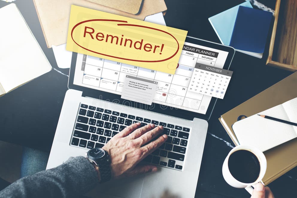 Reminder Important Memo Memory Notice Text Concept Stock Image - Image ...