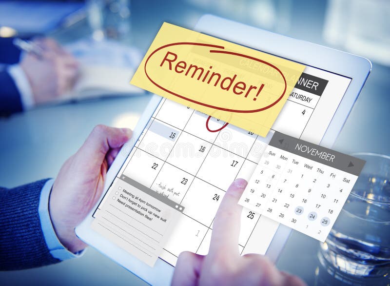 Reminder Important Memo Memory Notice Text Concept Stock Photo - Image ...