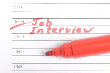 Reminder for Job Interview stock photo. Image of occupation - 31007522