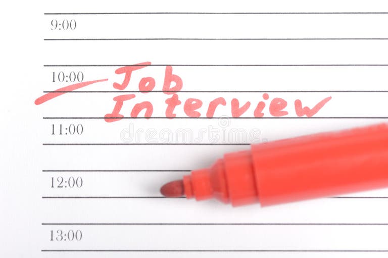 Reminder for Job Interview stock photo. Image of occupation - 31007522