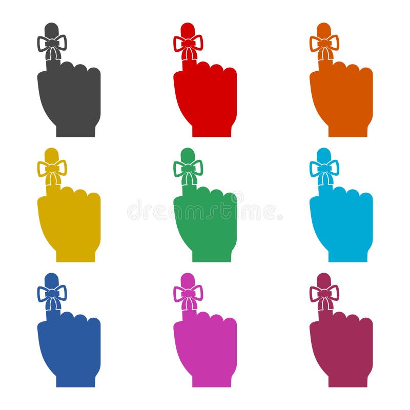 Reminder Line Icon, Color Icons Set Stock Vector - Illustration of ...