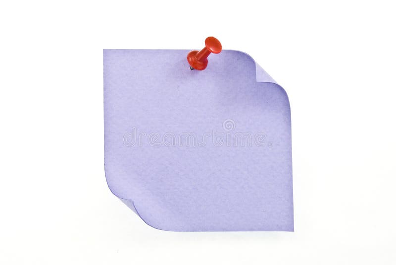 Reminder note with red pin stock image. Image of remind - 8536351