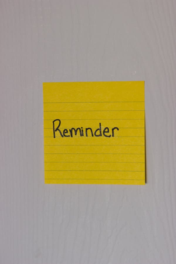 Reminder note stock image. Image of yellow, forget, reminder - 136190101