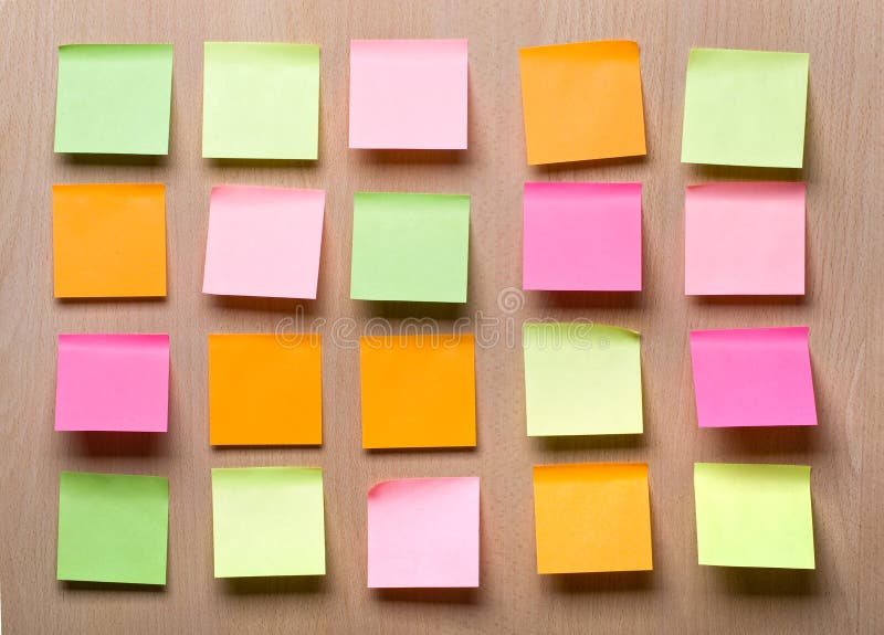 Sticky Notes on Blackboard Mind Map Stock Image - Image of square ...