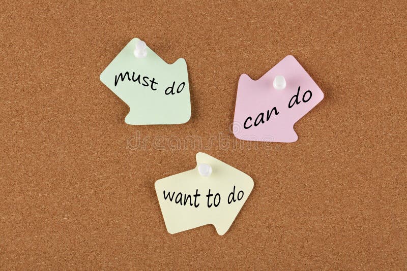 You must or you want? stock illustration. Illustration of motivate ...